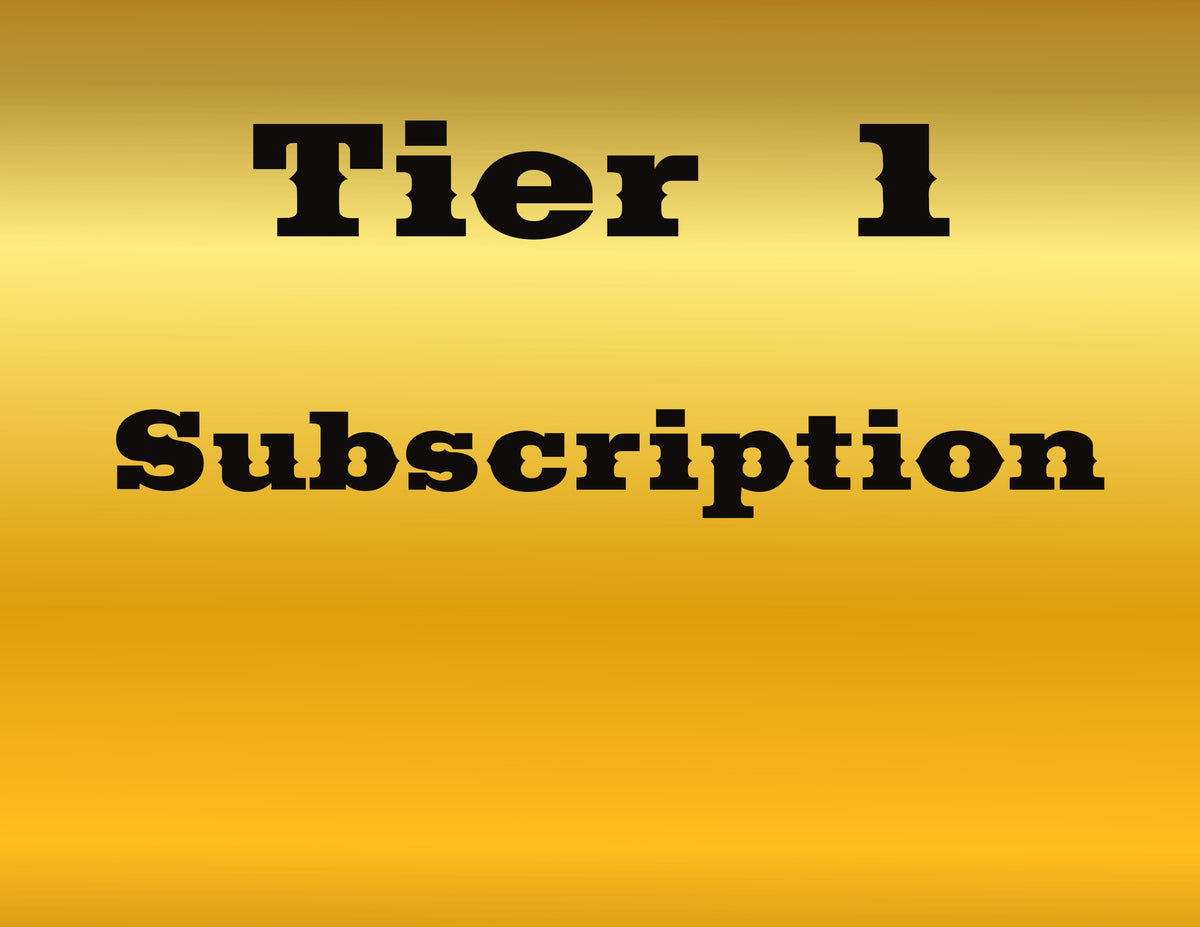 Tier 1 Subscription Plan| Parrish Studios LLC